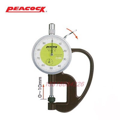 日本PEACOCK孔雀表盘式测厚仪厚度器G-0.4N H-0.4N G-2.4N H-2.4N