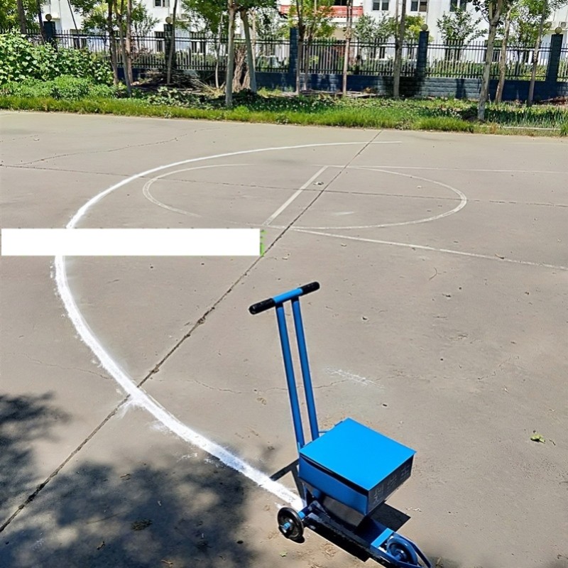 推车地面车间羽毛球场白灰划线z车足球场多功能机撒灰器撒灰线工