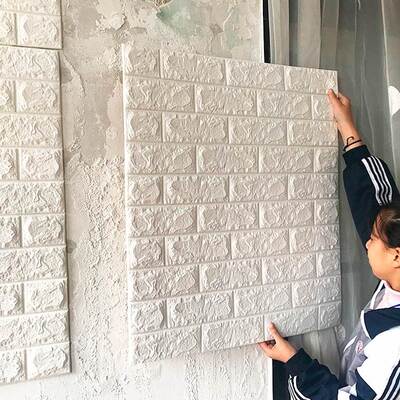 Waterproof 3d wall stickers foam brick wallpaper self