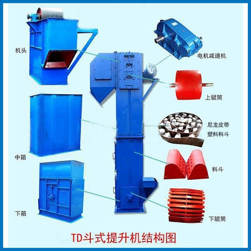 耐火材料厂用提升机-把碎矿石垂直输送到料仓用的提升机