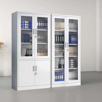 加厚钢制文件柜办公室铁皮资料柜带锁会计财务凭证档案柜