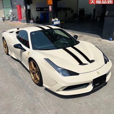适用于法拉利458车贴拉花s430 488个性改装车身引擎盖装饰彩条贴