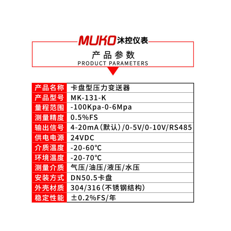 卫生卡箍式压力变送器数显卡盘型压力传感器4-20mA快装液位传感器