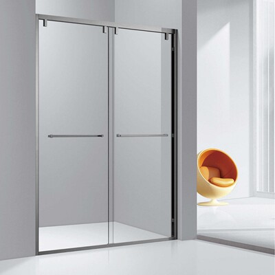 Tempered Glass Slide Shower Door Bathroom Walk in Shower Enc