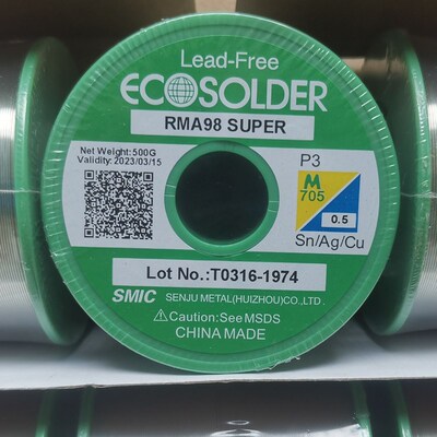 SMIC惠州M705焊锡丝RMA98 P3 0.3 0.4 0.5 0.6 0.8 1.0 1.2MM