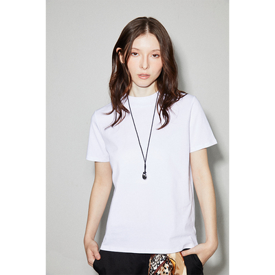 ROLLINGAGE 2025夏季基础款短袖T恤松弛感轻薄凉感百搭圆领上衣