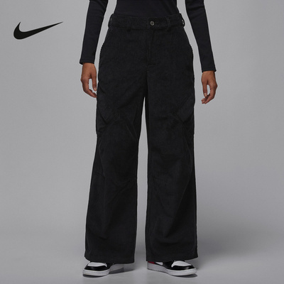 Nike耐克女裤冬季新款JORDAN灯芯绒长裤宽松复古运动裤HV0347-010