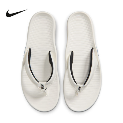 Nike耐克女鞋MARINA白色凉拖鞋户外缓震轻便百搭人字拖IH2381-100
