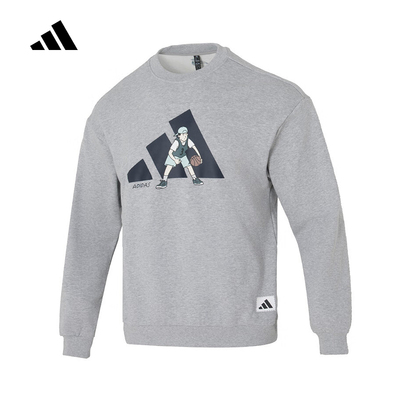 adidas阿迪达斯冬季新款运动舒适透气圆领套头衫子男卫衣 KC5323