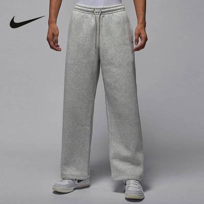 Jordan耐克男裤OVERSIZE风冬加绒宽松直筒长裤黑色卫裤IB7239-050