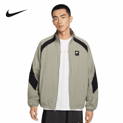 Nike耐克男子秋新款休闲印花透气宽松立领运动茄克外套HV0881-320