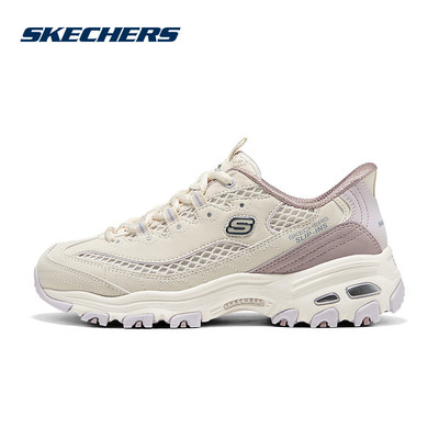 Skechers斯凯奇女士闪穿鞋透气休闲熊猫鞋厚底增高运动鞋 150868