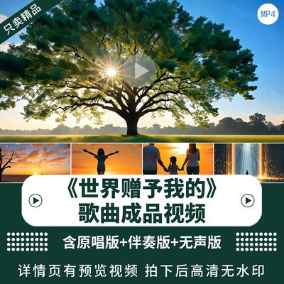 世界赠予我的4K唯美素材MV