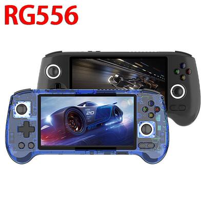 RG556掌上游戏机5.48寸OLED高清触摸屏双握把设计安卓系统PS1掌机