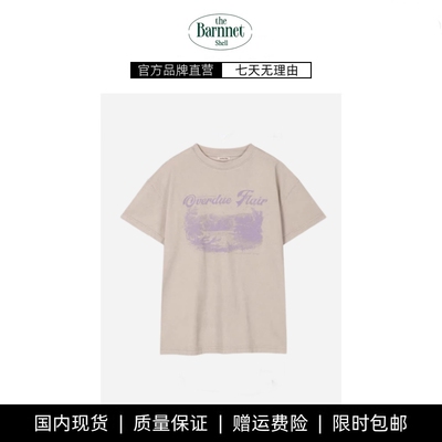 【现货】theBarnnet shell韩国小众休闲字母印花宽松短袖T恤上衣