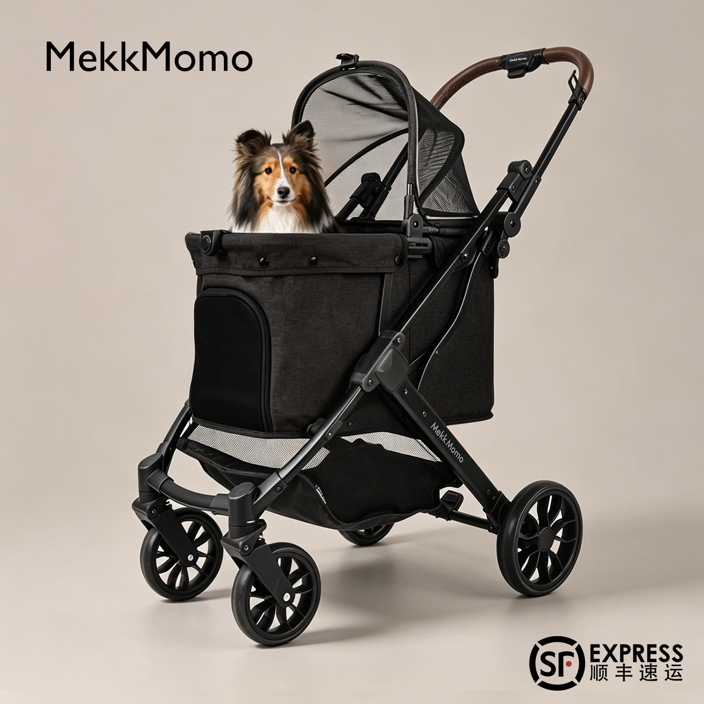 MekkMomo宠物推车轻便可一键折叠中小型犬猫咪户外出行宠物车