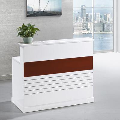 白色烤漆公司办公前台桌接待收银台服务台咨询台前台810-814