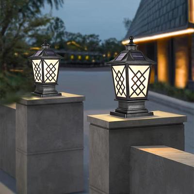 太阳能庭院柱头灯户外防水室外别墅花园围墙欧式院子大门口立柱灯