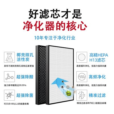 适配法国特福Tefal空气清新机净化器滤网PU/PT3030/30Y40滤芯G0