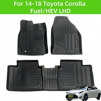 For 14-18 Corolla Fuel/HEV LHD 3D Carpet TPE Car Floor Mat