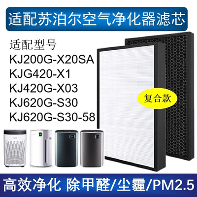 适配苏泊尔净化器滤网芯KJ200G-X20SA/KJG420-X1/KJ620G-S30除醛