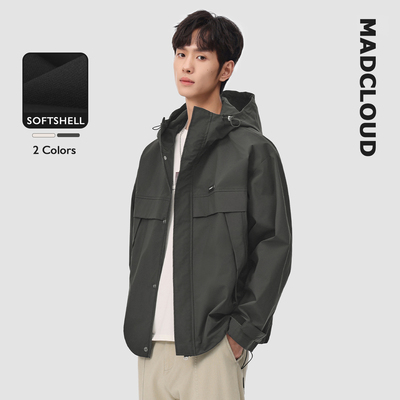 Madcloud三防连帽夹克短款外套男