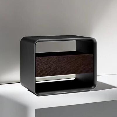 SRKYQ-M8172#意式极简实木床头柜设计师烤漆轻奢简约储物卧室床边