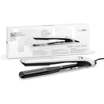 BaByliss蒸汽款负离子直板夹卷发棒两用不伤发浏海女拉直熨板陶瓷