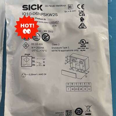 sick西克接近传感器IQ10-06NPSKW2S，全新正品议价