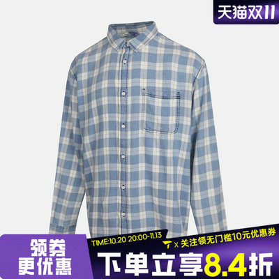 VANS范斯男子Lawson Vintage Indigo运动休闲长袖衬衫VN000U56HEC
