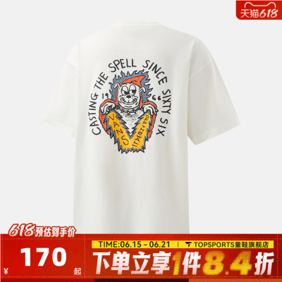 滔搏VANS范斯男子WITCH BEAR SS TEE运动休闲短袖T恤VN000TKAFS8
