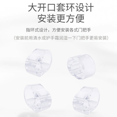 嘟嘟熊DoorStopper透明门把手缓冲器门把手套保护墙壁防撞垫圈