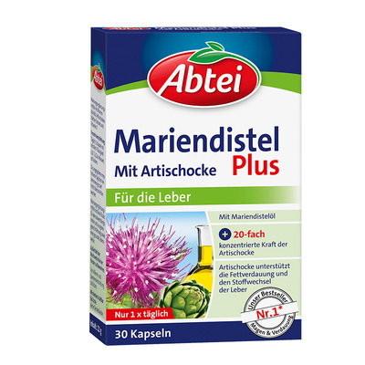 德国abtei爱普泰养肝胶囊 30粒到期2027-8-4250752204744