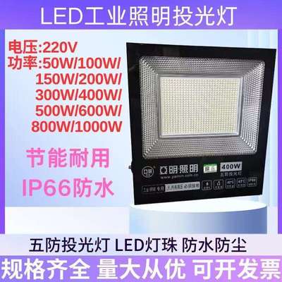 户外投光灯防水LED220V50W100W150W200W300W400W500W600W800W1000