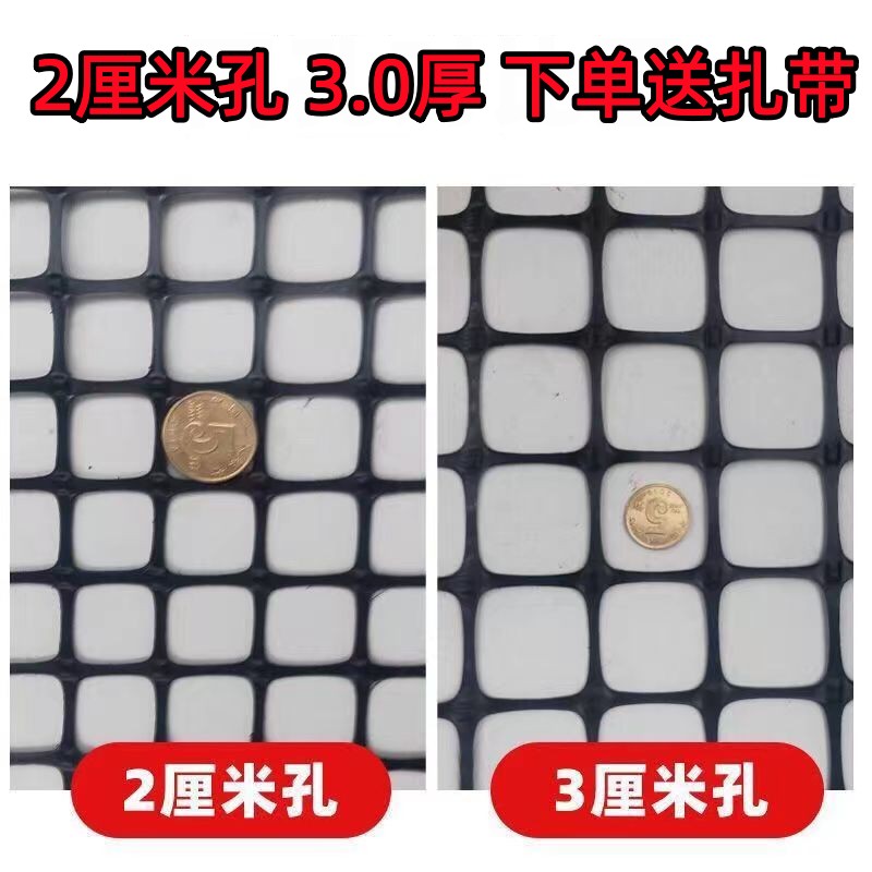 塑料网格防护网土工格栅大棚防兜水圈玉米网鸡鸭养殖网塑料围栏网