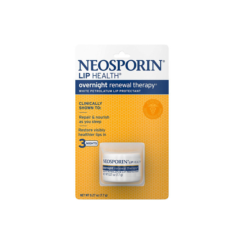 美国Neosporin夜间滋润修复护唇膏7.7g润唇膏防干裂保湿补水修护
