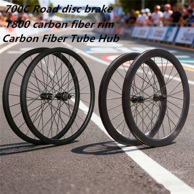 700C公路车轮组T800碳纤维32/46mm 六丁中锁快拆桶轴承6爪120响
