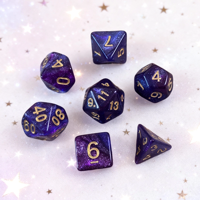 星空多面骰子DND数字色子亚克力
