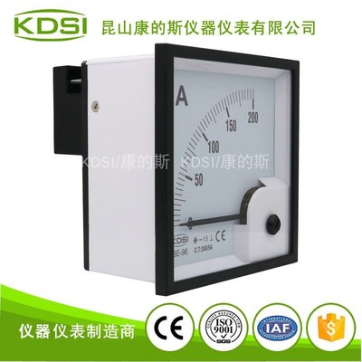 单相电流表头 指针式交流电流表BE-9E6 AC200/5A整流式电流表