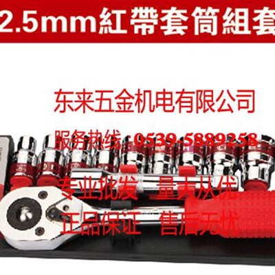 耐世工具 12件12.5tMM镜面红带套筒组合套装 201812