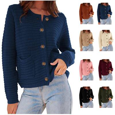 Women‘S Cardigan Sweaters Spring Open Front Casual Chunky