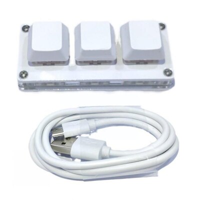 USB  3Keys Mechanical Keyboard ForH Photoshop Drawing Key