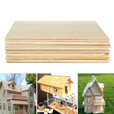 极速20pcs/set Balsa Wqood Sheets Wooden Plate Model For DIY