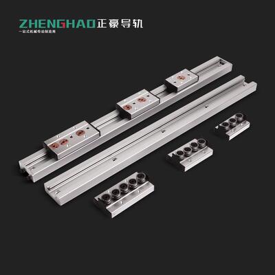 SGR内置双轴心滚轮直线导轨/梅花锁紧手柄滑块线性滑轮双轴心同步