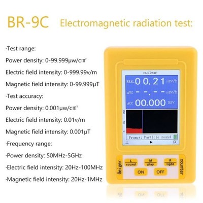 BR-9C 2-in-1 Handheld Portable DigitGal EMF Meter Electromag