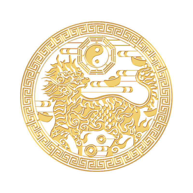 新品麒麟摆件龙凤黄o铜隐形创意手机贴纸金属贴大门卧室门对门挂
