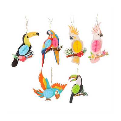 极速6 Pcs Parrot Honeycomb Summer DecoIr Honeycomb Decoratio