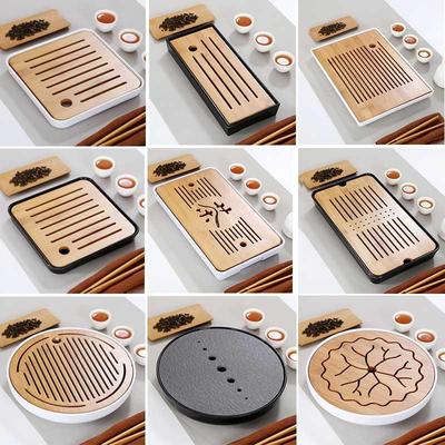极速Bamboo Tea Tray Solid Bamboo Tea Board Kung Fu Te.a Set