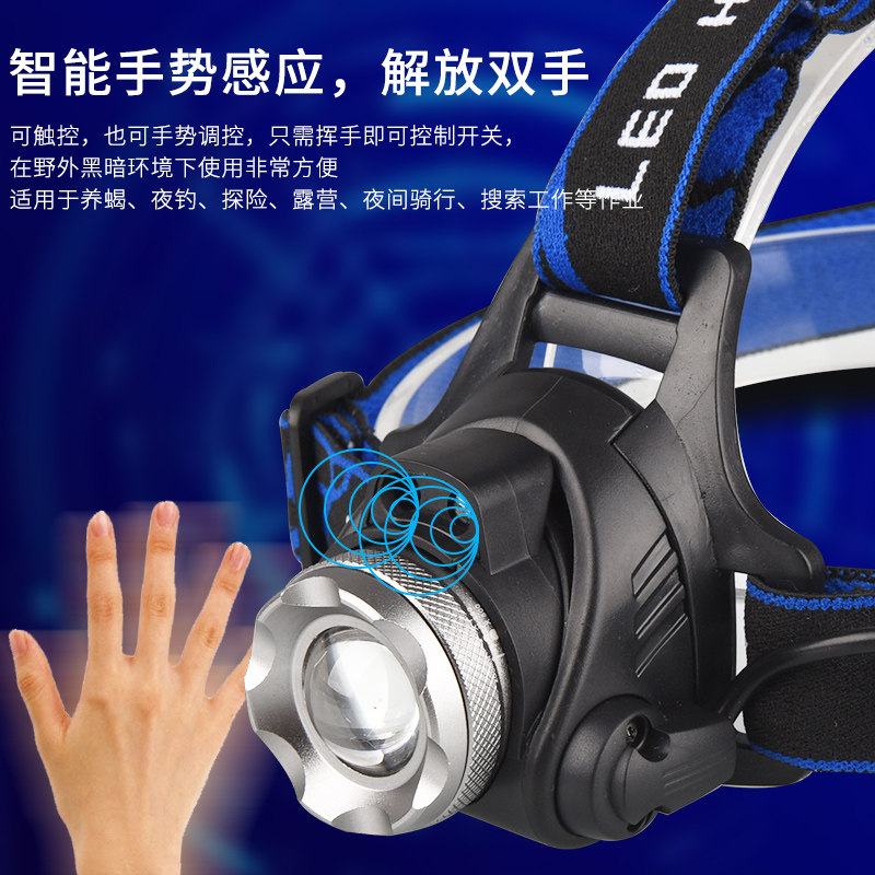 新品照蠍子专用灯强光头戴式手电筒可充电两用大S功率超亮紫光超