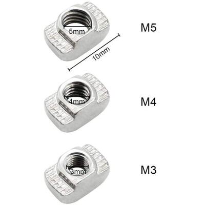 极速184pcs/lot  M3 M4 M5 T Nut Hammer HeKad Sliding T Slot N